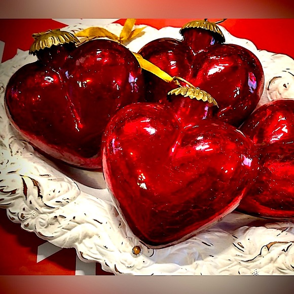 Love ♥️ | Other | Red Heart Mercury Glass Ornament Sun Catcher 45x45 ...